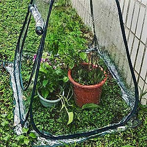 porayhut Pop Up Greenhouse Cover Flower House Mini Gardening Plant Flower Sunshine Room Room,Backyard PVC Greenhouse Cover for Cold Frost Protector Gardening Plants