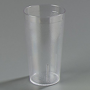 Carlisle FoodService Products Stackable Tumbler with Pebbled Exterior for Restaurants, Cafeterias, And Fast Food, Plastic, 12 Ounces, Clear, (Pack of 24)