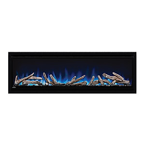 Napoleon Alluravision 60 - NEFL60CHD - Deep Depth Wall Hanging Electric Fireplace, 60-in, Black, Crystal & Log Ember Bed, 3 Flame Colours, Remote Included