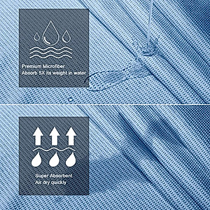 Heathyoga Hot Yoga Towel Non Slip, Microfiber Non Slip Yoga Mat Towel, Exclusive Corner Pockets Design, Dual-Grip, Sweat Absorbent, Perfect for Hot Yoga, Bikram, Pilates and Yoga Mats