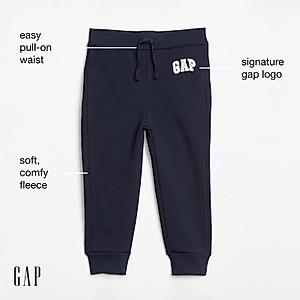 GAP Baby Boys Logo Pull-on Joggers Sweatpants, Red Wagon, 4T US