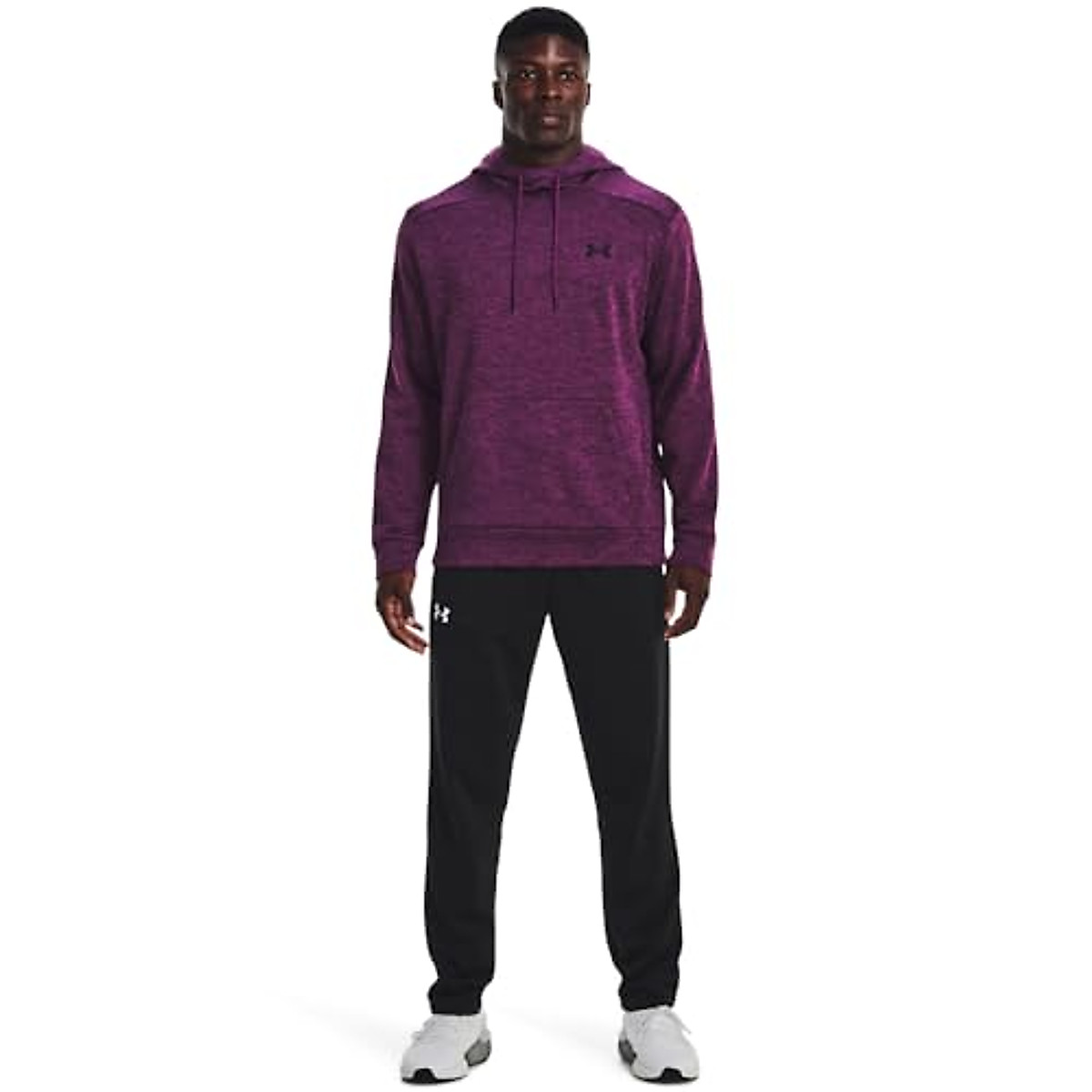 Under Armour Men's Armour Fleece Pants, (001) Black / / White, Large