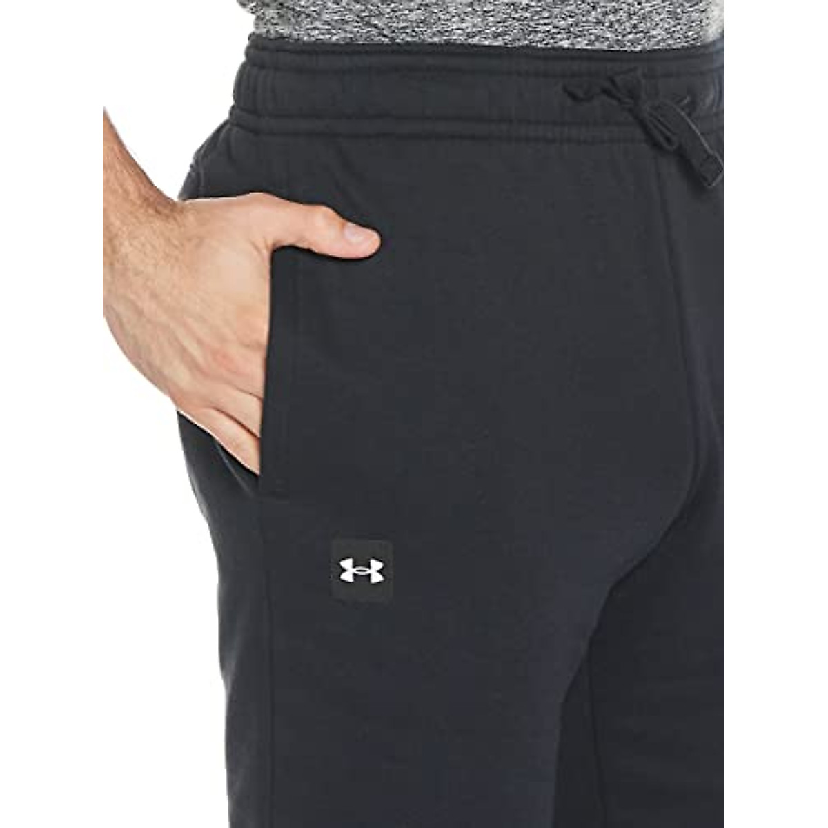 Under Armour Men's Rival Fleece Shorts, Black (001)/Onyx White, X-Small