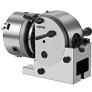 Mophorn Dividing Head BS-0 5Inch 3 Jaw Chuck Dividing Head Set Precision Semi Universal Dividing Head for Milling Machine Rotary Table Tailstock Milling Set (5 Inch Chuck)