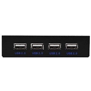 Limouyin Floppy Front Panel 3.5'' 4 Port USB2.0 HUB Floppy Front Panel 9 Pin to 4 Interface USB 2.0 HUB for Computer PC