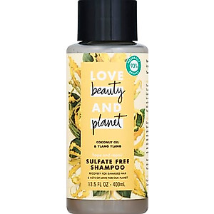 Love Beauty and Planet Shampoo with Vitamin B3 Coconut Oil & Ylang Ylang for Intensive Repair for Damaged Hair Sulfate, Silicone, & Paraben Free. Cruelty-Free. 13.5 oz