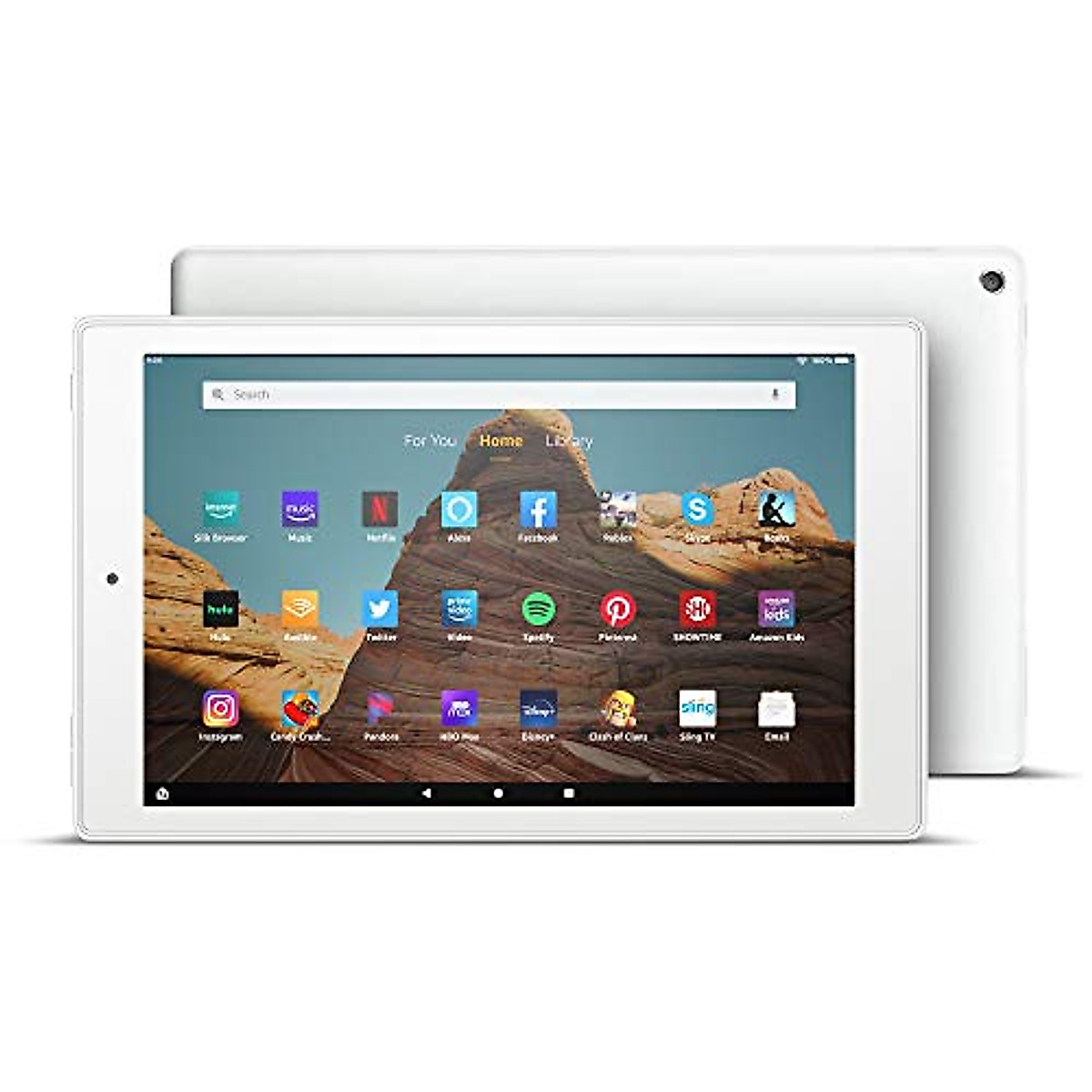Fire HD 10 Tablet (10.1" 1080p full HD display, 32 GB) – White (2019 Release)