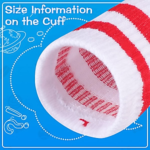 Comfoex Boys Crew Socks Half Cushioned Athletic Socks Cotton Calf Socks For Big Little Kids 6 Pairs