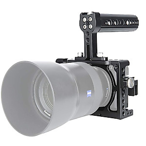 NICEYRIG Camera Cage Kit for Sony A6400/ A6100/ A6300/ A6000, with Cheese Top Handle Cable Lock Clamp