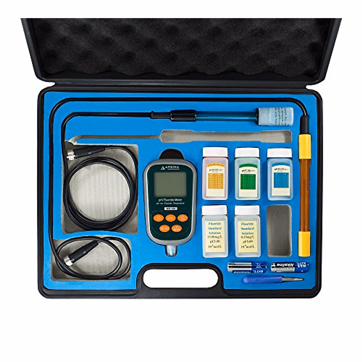 Apera Instruments, LLC AI4725 WS100 Fluoride/pH Portable Meter Kit with 3-in-1 Fluoride Probe