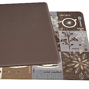 Rugshop Coffee Kitchen Anti Fatigue Standing Mat 18" x 30" Brown