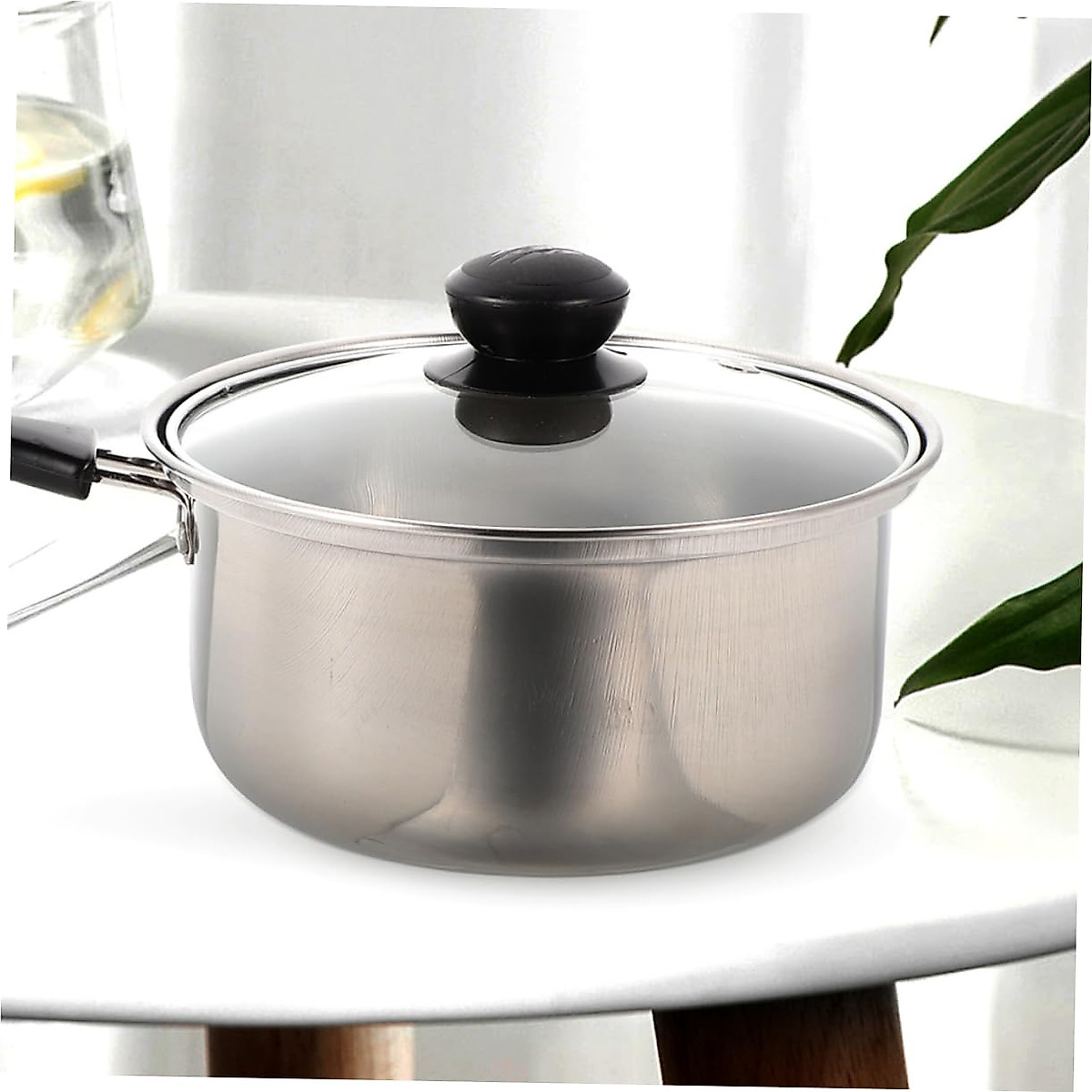 SHOWERORO 1Set Stainless Steel Handheld Soup Pot Stovetop Cooking Pot for Milk and Soup Heating Kitchen Essentials and Easy to Use