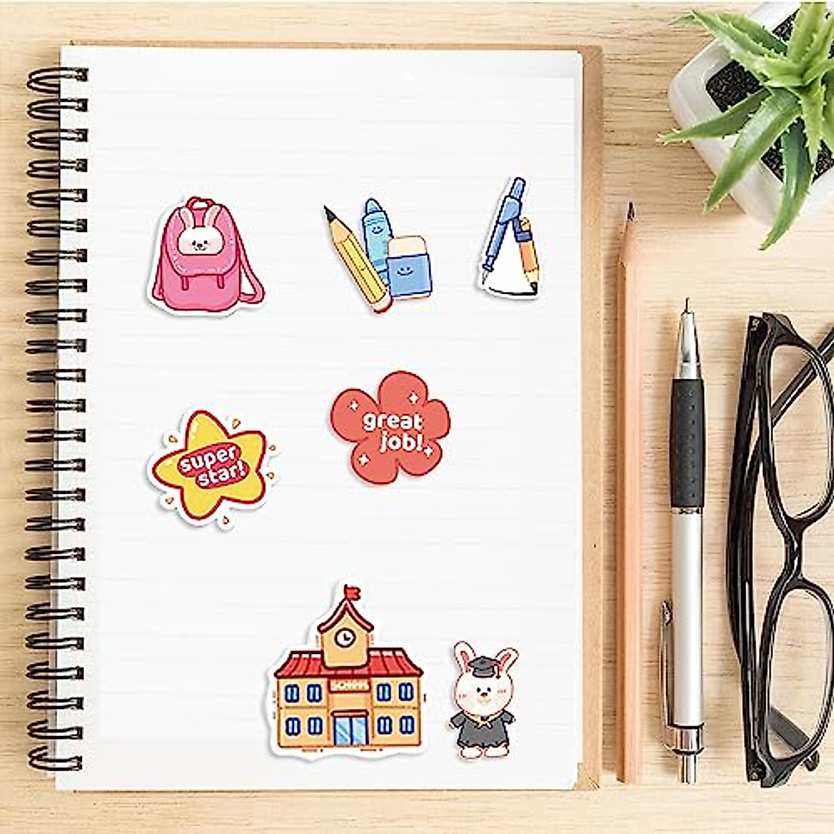 50 Pcs Cute Stickers for Kids,Stickers for Students,Water Bottle Stickers Waterproof Vinyl Hydroflask Phone Skateboard Laptop Stickers, Aesthetic Sticker Packs for Girls Teens