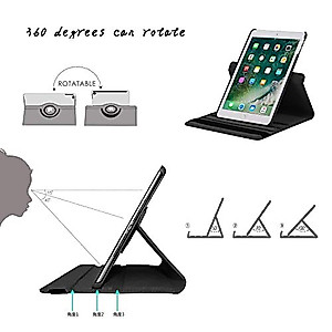 iPad Air (3rd Gen) 10.5" 2019 / iPad Pro 10.5" 2017 Case,360 Degree Rotating Stand Smart Case Protective Cover with Auto Wake Up/Sleep Feature Cover for (A2152/A2123/A2153/A2154 / A1701/A1709)