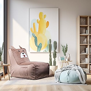 DKLGG Cute Dog Bean Bag Chair for Kids, Stuffed Animal Beanbag Chairs Soft and Comfy Stuffable Zipper for Girls Boy Room Decor Large, Animal