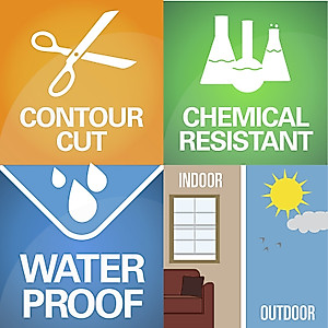 Recycle and Trash Logo Stickers 4 Pack - 6in Circle - for Metal or Plastic Garbage cans, and Bins - Indoor & Outdoor - Laminated and UV Protected Premium Decal (Green, Medium)