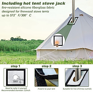 LAZZO Camping Tent Stove, Portable Wood Burning Stove with Pipes for tent, Heating Burner Stove for Camping, Outdoor Camping Tent Wood Stove for Cooking, Ice-fishing,Travel, Hiking,Backpacking trip