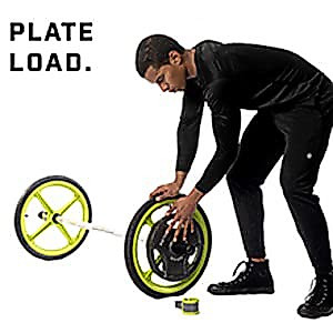 AXLE Home Gym Bundle Workout & Exercise Equipment, Olympic Barbell Weights Set, Two 5lbs Weight Plates, Resistance Band, Foot Anchors, & Tote Bag for Fitness & Strength Training for Men, Women & Youth