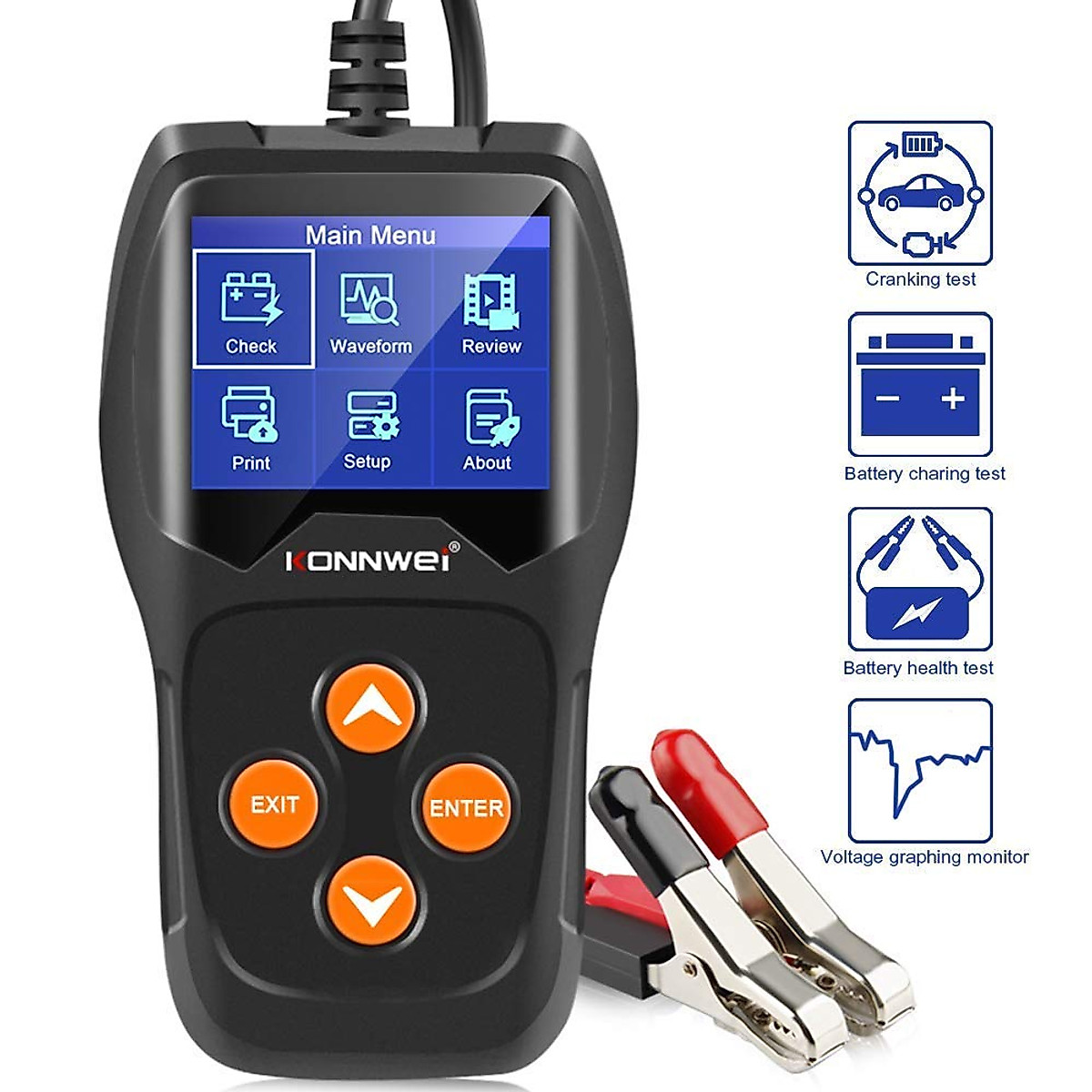 KW600 Battery Tester + KW850 OBD2 Scanner