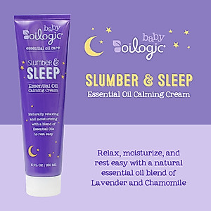 Oilogic Baby Lotion - Slumber & Sleep Calming Cream for Babies & Toddlers - Relaxing & Moisturizing with 100% Pure & Natural Essential Oil Blend - Lavender and Chamomile Oil