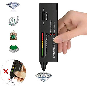 Diamond Tester Pen, Jewelry Diamond Tester with 60X Mini LED Magnifying&40X Full Metal Illuminated Jewelry Loop Magnifier, Thermal Conductivity Meter, Diamond Selector for Novice and Expert