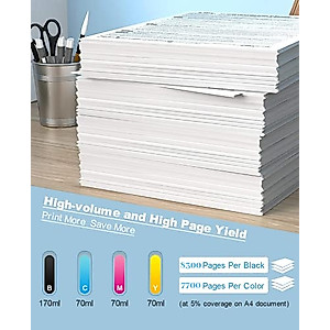 JoyPrinting GI-20 Refill Ink Bottles Kit Replacement for Canon GI20PGBK GI20 Ink Work for Canon PIXMA G6020 G7020 5020 MegaTank Printers (1 Pigment Black / 1 Cyan / 1 Magenta / 1Yellow, 4 Pack)