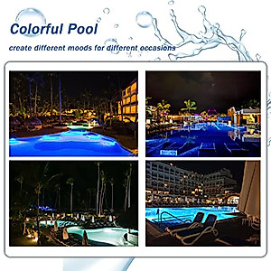 Pomeade SH101300 50FT120V LED Pool Lights, 10inch 35W RGB Pool Lights for Inground Pool, Applicable to Underwater Swimming Pool Spa Light Replacement, Input Voltage is AC 120V
