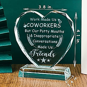Coworker Gifts for Women Men, Office Crystal Keepsake Birthday Christmas Gifts for Coworkers , Farewell Leaving Going Away Goodbye New Job Retirement Present Idea for Colleague Employees Friend
