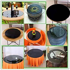 WEBUP 16inch Kitchen Turntable Glass Lazy Susan Organizer – Lazy Susan Turntable For Table Round Rotating Tray 360° Spinning Service Plate, Black (Size : 80cm/30inch)