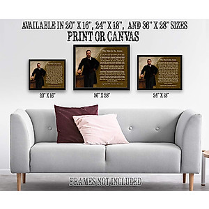 The Man in the Arena Print - Theodore Roosevelt Quote, Inspirational Home and Room Wall Decor, Motivational Poster Gifts, Men's Bedroom Decor, Choose Unframed Poster or Canvas Art Prints