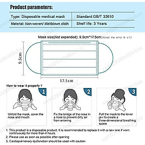 50Pcs Butterfly Printed Black Disposable_Face_Masks for Adult,3-ply Face Protection Covering with Elastic Earloop and Nose Clip,Comfortable & High Filtration &Ventilation (D)