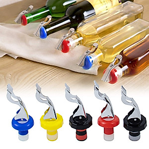 AUEAR, 10Pcs Wine Stoppers Silicone Bottle Caps Stopper Food-safe Plug Reusable Cork Reusable Corks Expanding Manual Beverage for Beer Whiskey Soda Water Supplies Creates Airtight Seal