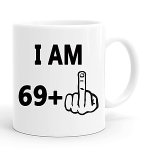 PEJAFAN 70th Birthday Gifts for Women Men Coffee Mugs - I Am 69 Plus One Gifts - 1953 Years Old Birthday Gifts for Dad, Mom, Husband, Wife, Grandma, Grandpa, Seventieth Birthday Gift (70th Birthday)