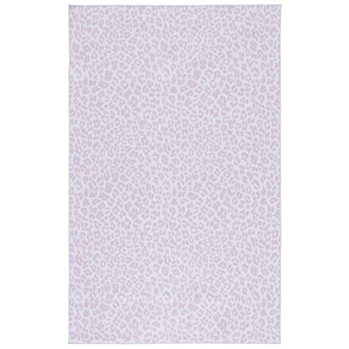 SAFAVIEH Faux Hide Collection Accent Rug - 4' x 6', Ivory & Pink, Leopard Design, Non-Shedding & Easy Care, Machine Washable Ideal for High Traffic Areas in Entryway, Living Room, Bedroom (FAH505B)