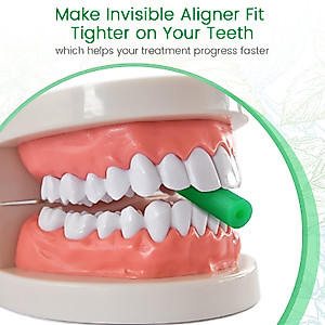 Aligner Chewies for Invisalign Aligners - Mint Scented (20Pcs Chewies) and 2 Aligner Removal Tools