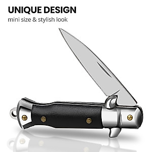 FUNBRO Small Pocket Knife, Cool Folding Knives Box Cutter, Mini EDC Knife with Unique Design, Little Tiny Knives for Every Day Carry, Small Gift for Women Men