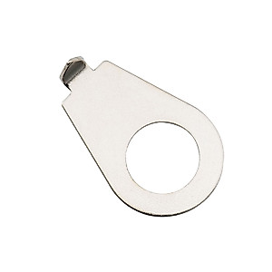 Musiclily Pro Metric 8.5mm Steel Vintage LP Guitar Knob Pointers Indicator Plates 90 Degree Guitar Control Knob Indicator Washers for Epi LP Les Paul Style Electric Guitar, Chrome Nickel (Set of 4)