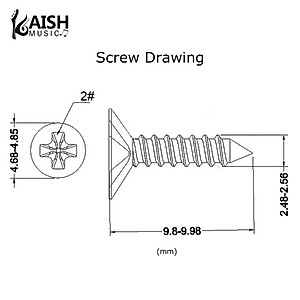 KAISH 30pcs Premium Stainless Steel #3 x 3/8" Guitar Bass Pickguard Screws Back Plate Screw Switch Plate Screws for USA Les Paul/SG Black