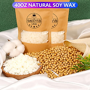 SAEUYVB Candle Making Kit - Candle Making Kit for Adult - Candle Making Kit with Hot Plate - Full Set Candle Making Supplies - DIY Starter Soy Candle Making Kit - Perfect as Home Decorations