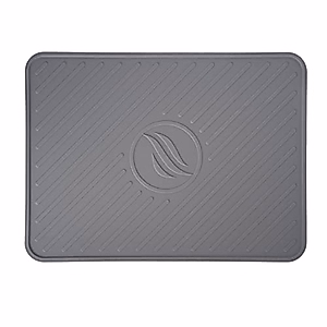 Blackstone 4222 Silicone Large Griddle Spatula Mat Serving Spoon Drip Pad & Grill Utensil Holder for Kitchen, Stovetop, Cooking & Countertop-Heat Resistant, Non Slip, Heavy Duty, (9.25" x 12.2"), Gray