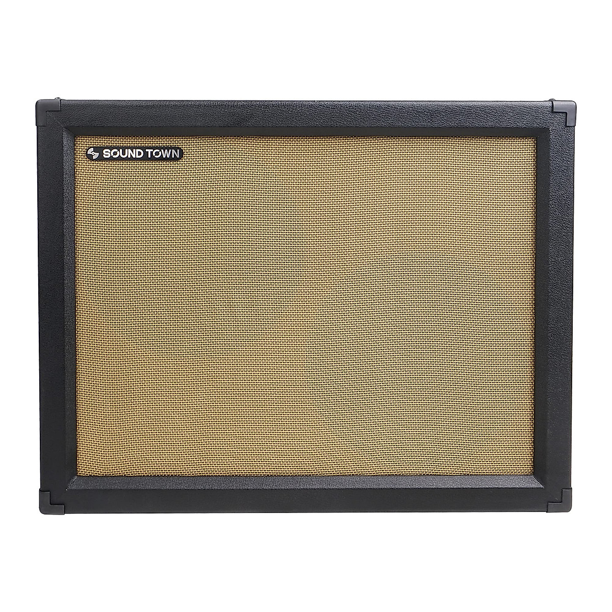 Sound Town 2 x 12 130W Open-Back Guitar Speaker Cabinet, Birch Plywood, Black Tolex, Wheat Cloth Grille (GUC212OBBK)