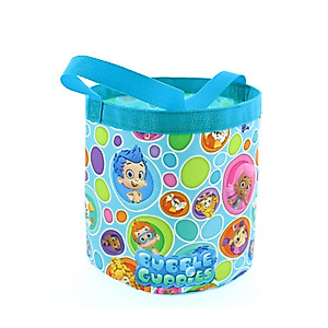 Bubble Guppies Boys Girls Collapsible Nylon Gift Basket Bucket Tote Bag (One Size, Blue)