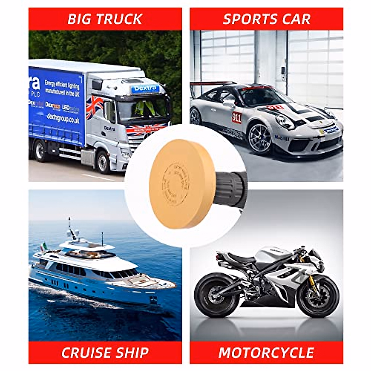 LUCKUT Decal Eraser Wheel 4 Inch Pin Stripe Removal Tool 1 Pack Adhesive Remover Wheel with Pad & Adapter Graphics Removal Tool Eraser Wheel Decal Remover (Solid Rubber Wheel)