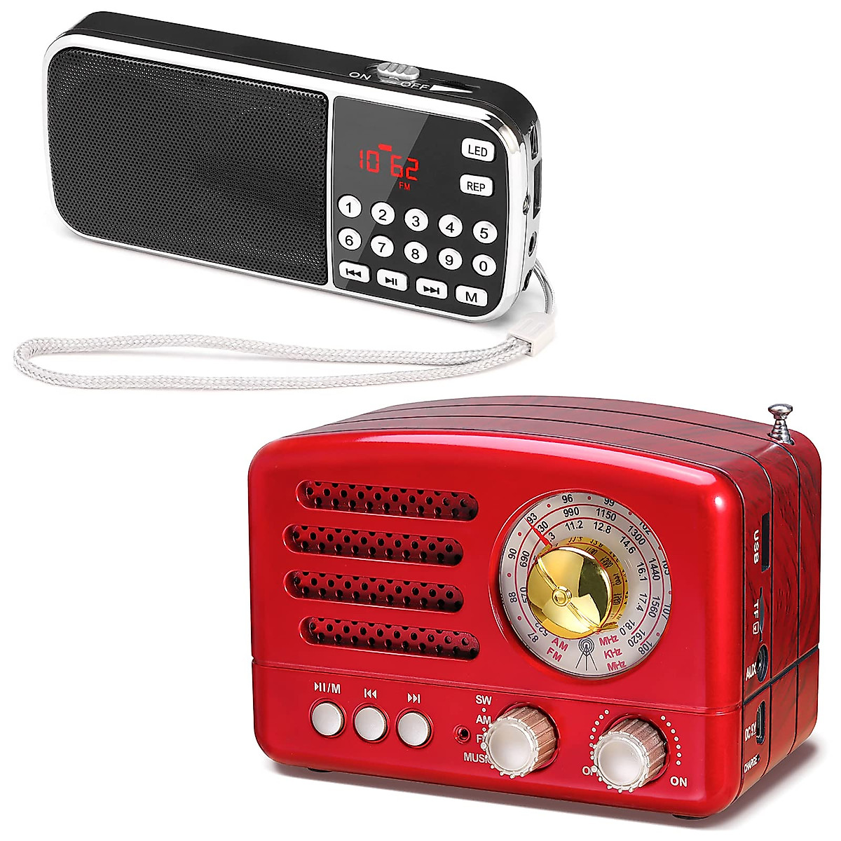 160 Retro Transistor Radio + 189 Small Radio Bluetooth