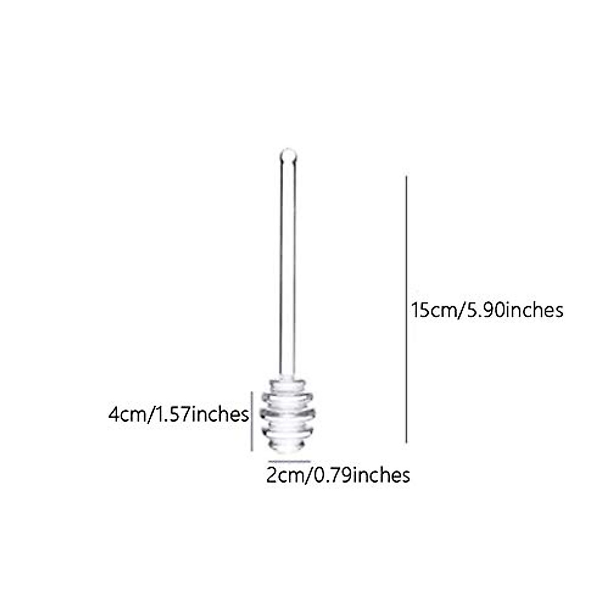 Glass Honey Dipper Sticks,Honey Dipper Spoons Stick Bee Honey Spoon Stirring Scooper For Durable Kitchen Honey Tools,2pcs