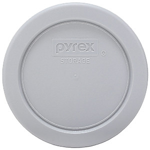 Pyrex (2) 7202 Glass Bowls & (2) Pyrex 7202-PC Jet Gray Lids Made in the USA