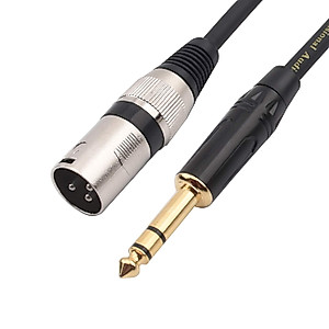 Disino 1/4 Inch TRS to XLR Male Balanced Signal Interconnect Cable Quarter inch to XLR Patch Cable - 6.6 Feet