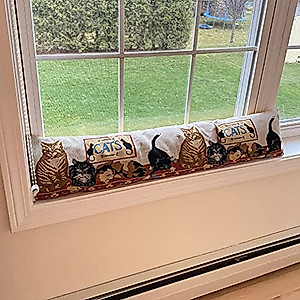 Evelots Cat Door/Window Draft Stopper-Stop Cold Air/Hot Air/Dust/Noise-38 Inches Long