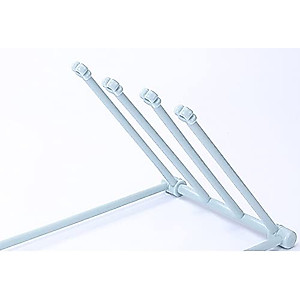 LEILIN Folding Kitchen Bathroom Towel Rack ,Towel Stand ,Rag Rack Dish Washing Cloth Draining Organizer ,Towel Shelves Sponge Holder for Kitchen (Blue)