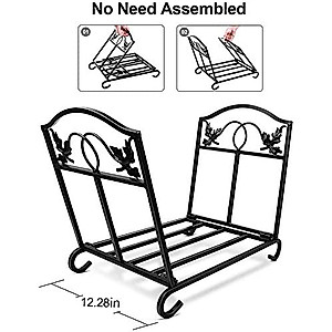 Amagabeli Fireplace Tongs Bundle Firewood Holder